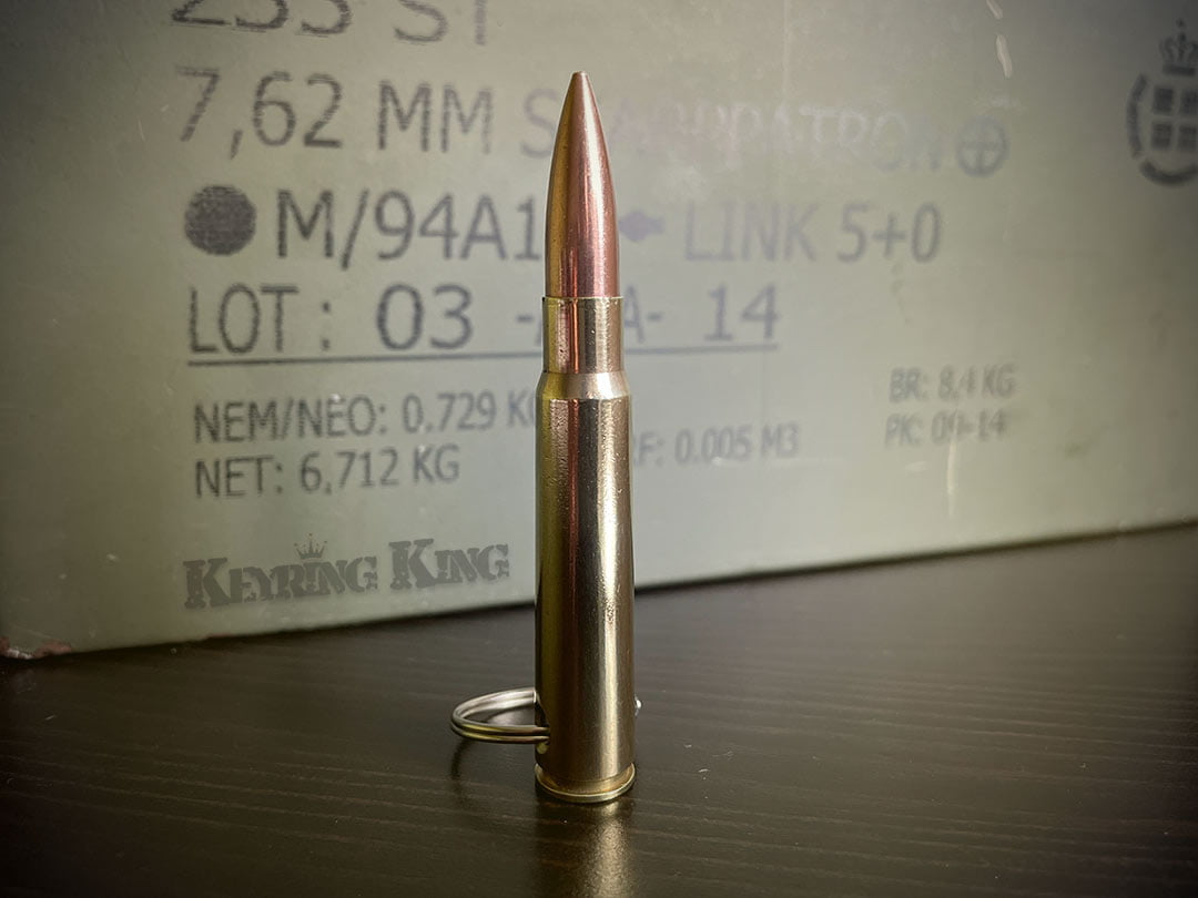 The Original 8mm Mauser 7.92x57 Bullet Keyring | Real Bullet Keychain ...