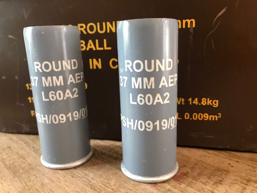 Set of 37mm Police Baton L60A2 Anti-Riot Shells | Keyring King