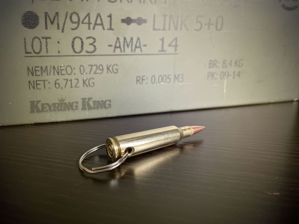 22-250 Bullet Keyring | Real Bullet Keychain | Keyring King