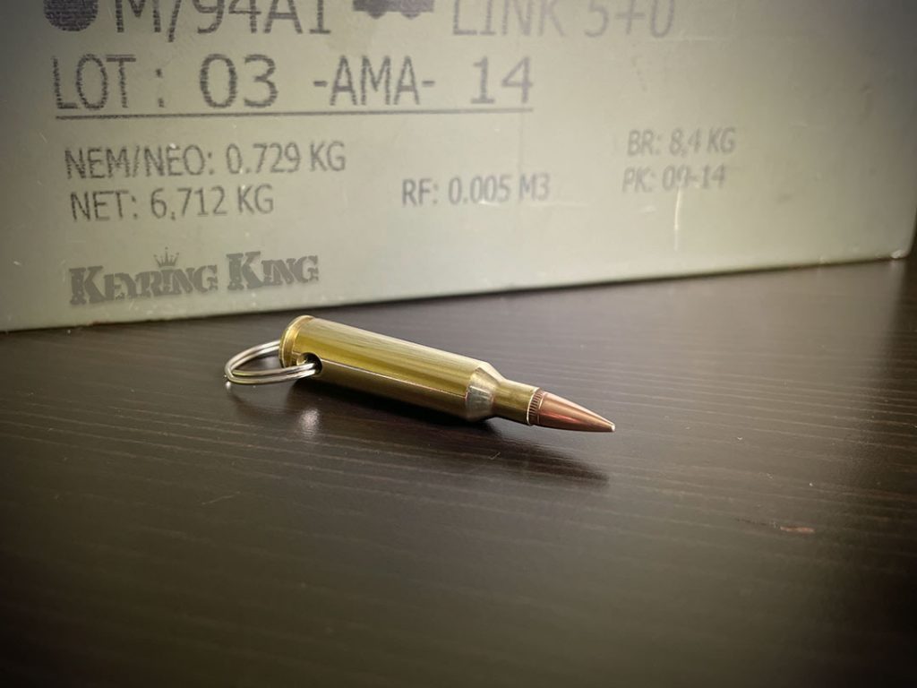 22-250 Bullet Keyring | Real Bullet Keychain | Keyring King