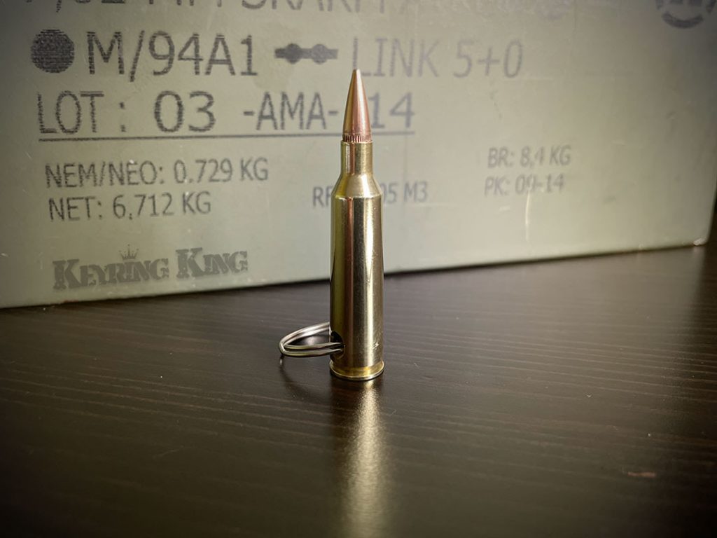 22-250 Bullet Keyring | Real Bullet Keychain | Keyring King
